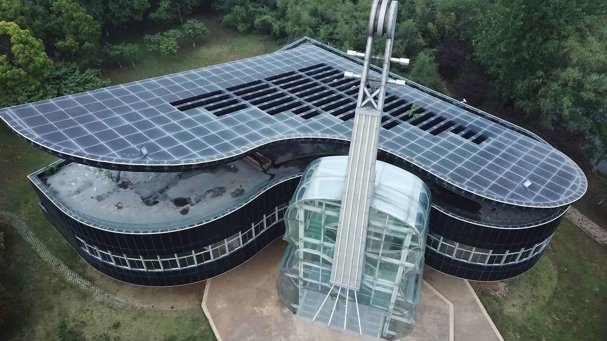 Grand Piano and Violin Shaped Houses